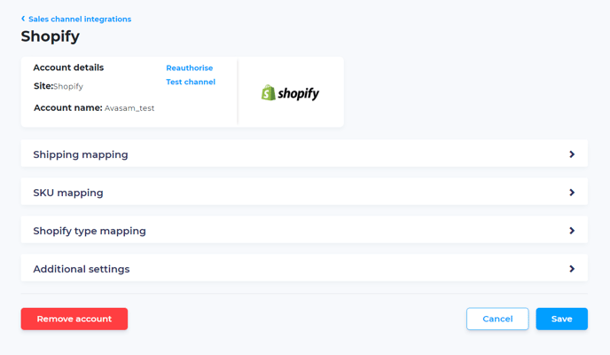 Shopify | Avasam Knowledge Base